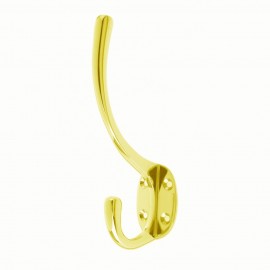 Polished Brass Hat and Coat Hooks