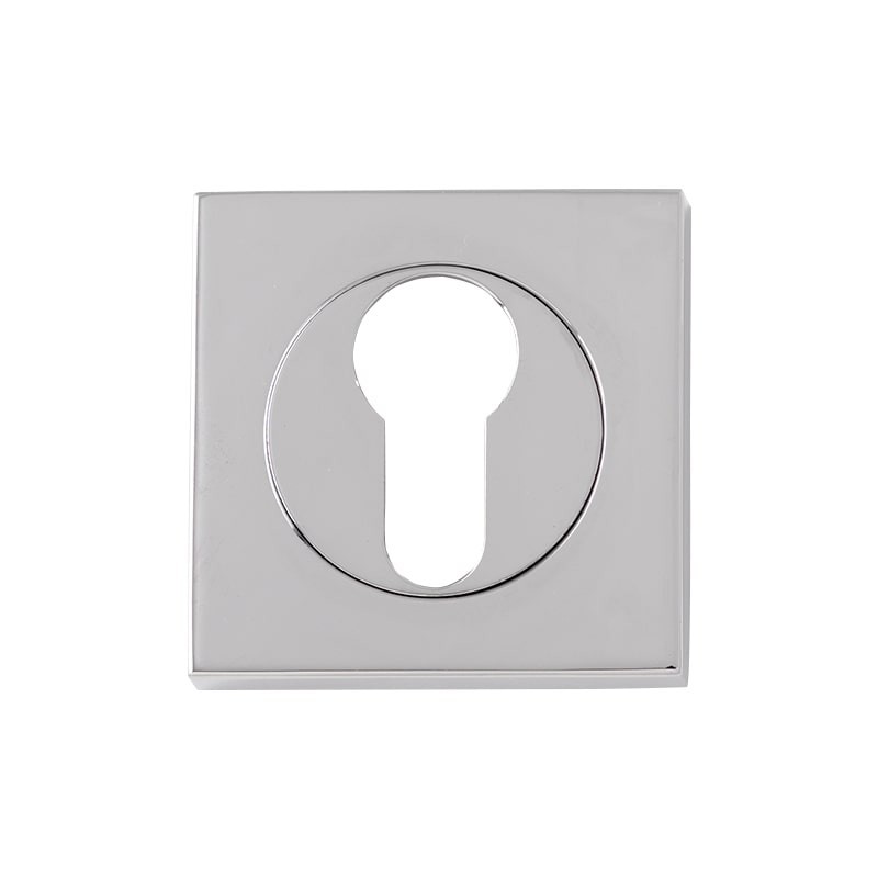Intelligent Hardware Euro Profile Square Escutcheon in Matt Satin Black