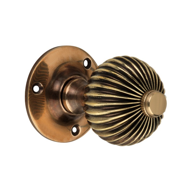Regency Mortice Door Knob Aged Brass